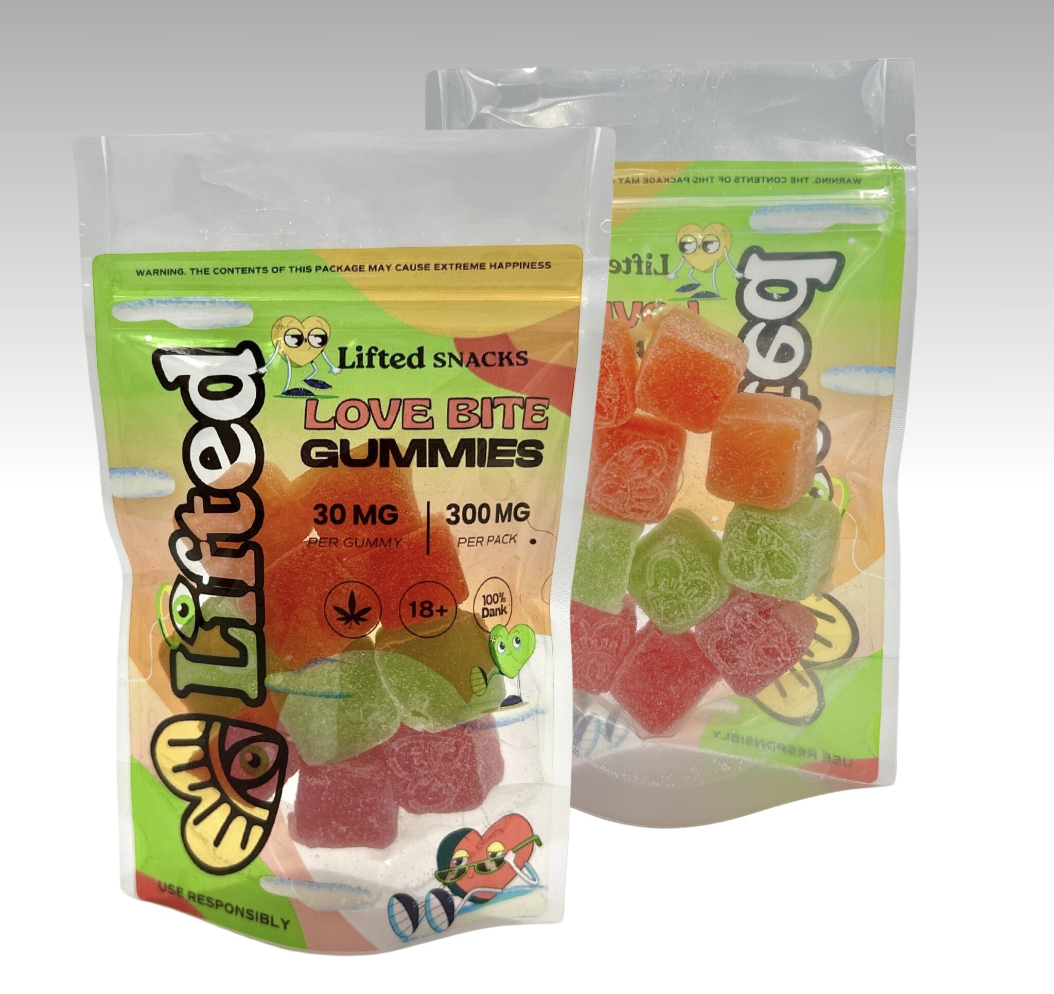 Lifted Edible Gummies | Love Bites 150mg Bag - Edibles Bar